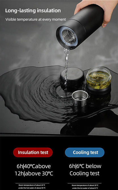 500ml Tea Infuser Vacuum Flask Stainless Steel Insulated Cup with ...