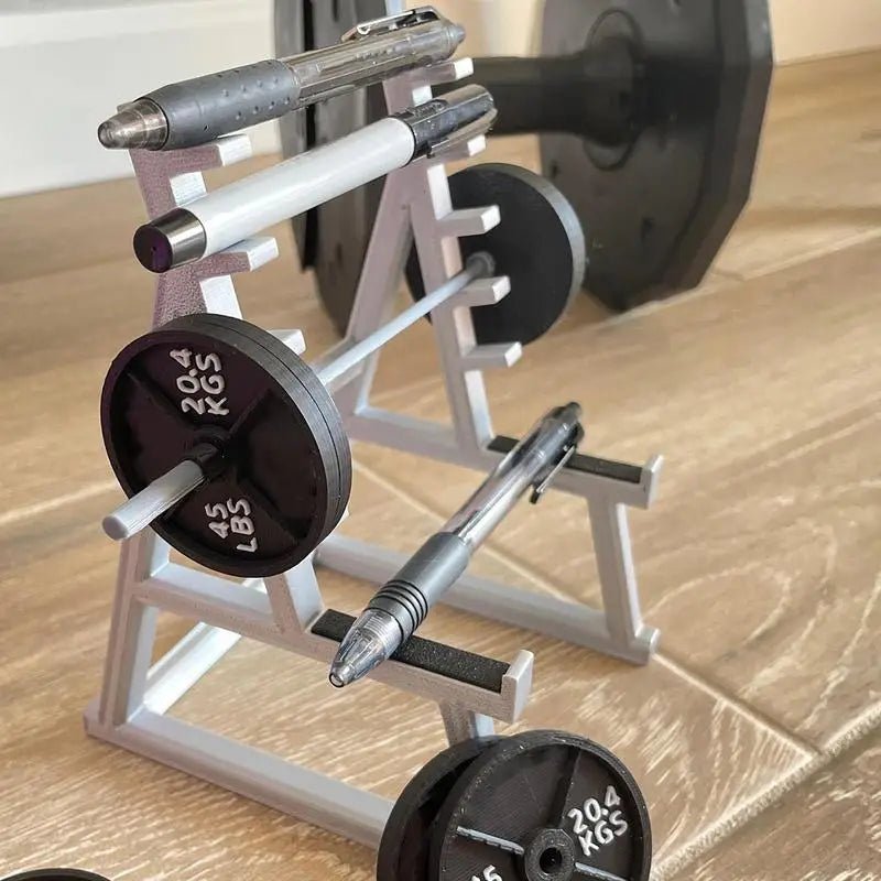 Creative Barbell Rack Pen Holder Mini Squat Rack Ornaments With ...