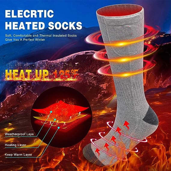 LITEGUEST Heated Leg Warmers – USB Electric Socks for Winter Outdoors ...