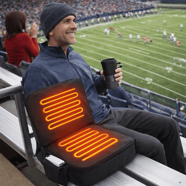 USB Heated Stadium Seat Cushion – Warm Comfort on Bleachers – WILKYs